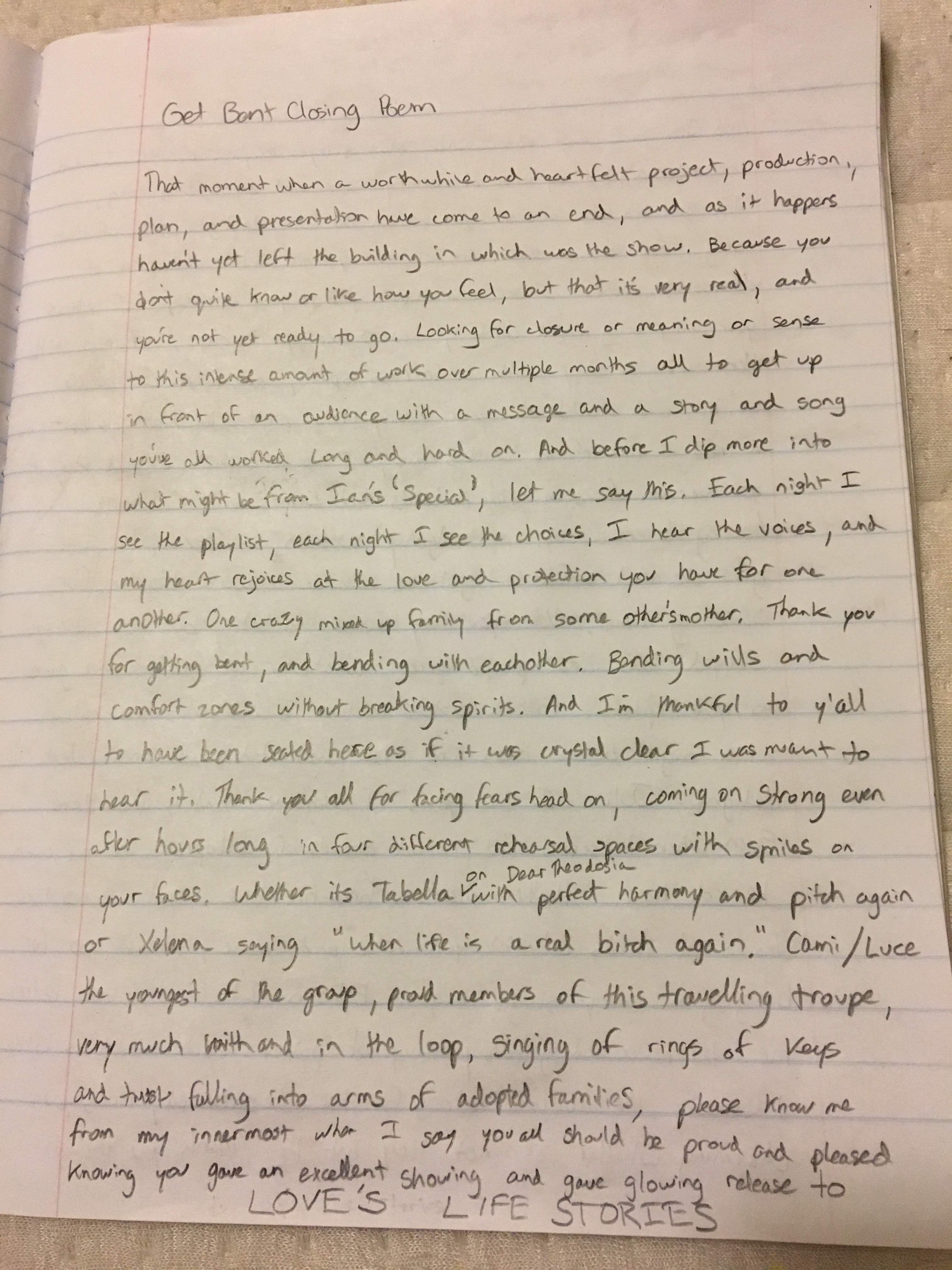 Get Bent Closing Poem | SIDEWAYS EIGHT PROJECTS