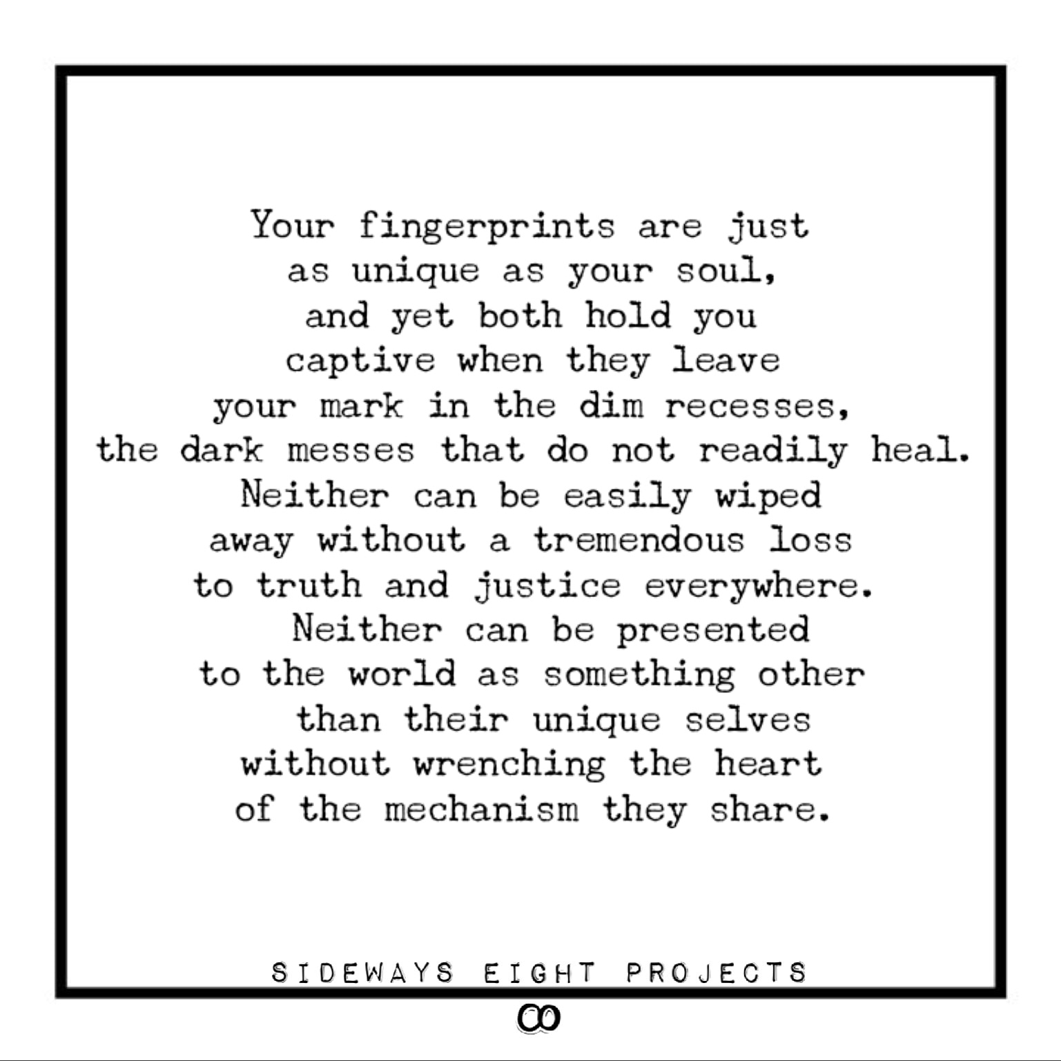 Imprinting | SIDEWAYS EIGHT PROJECTS